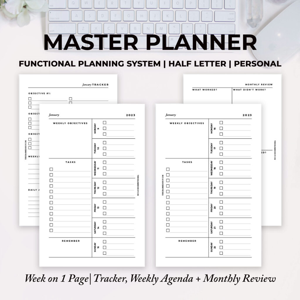 2023 Master Plan System {Printable PDF Planner} - The Charmed Shop