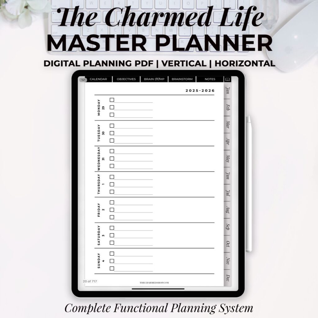 2026 Digital Master Planner System {PDF Digital Planner} - The Charmed Shop