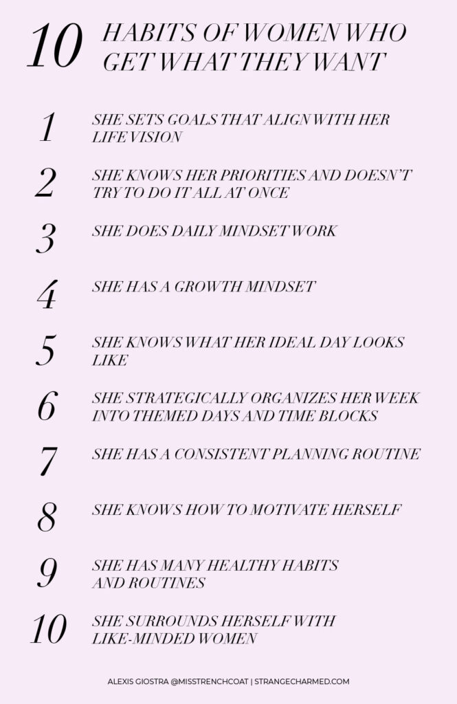 10 HABITS OF WOMEN WHO GET WHAT THEY WANT IN LIFE - Strange & Charmed
